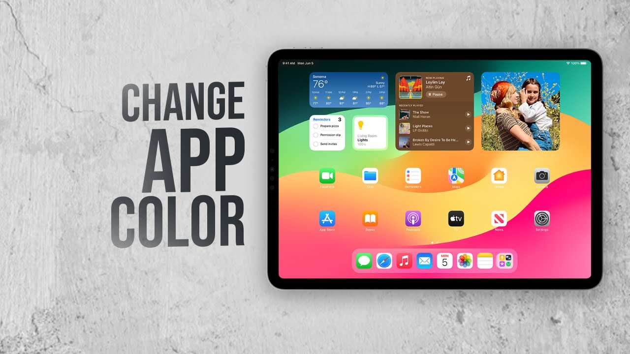 How to Change the Color of Your Apps on iPad (tutorial) - YouTube