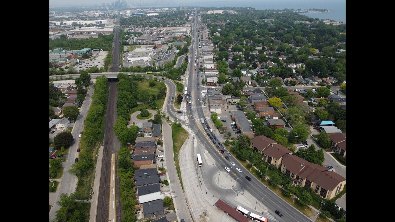 Toronto Intersections: Lakeshore Blvd. West at Brown's Line. 4K | DJI ...