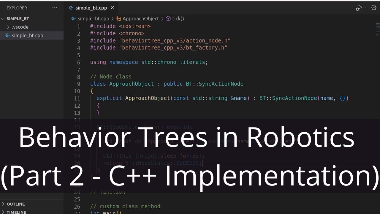 Behavior Trees In Robotics Part 2 C Implementation Youtube