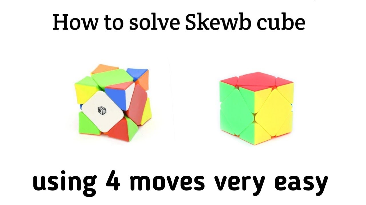 how to solve Skewb cube using 4 moves only very easy. - YouTube
