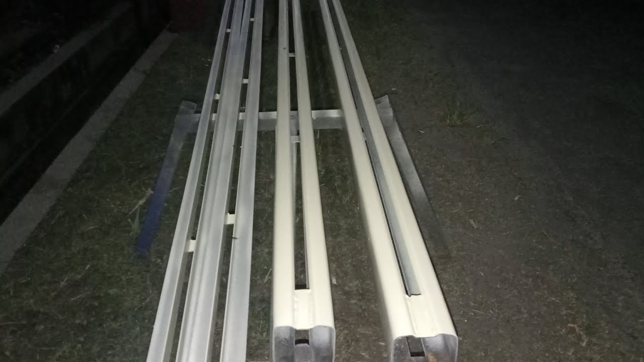 Cara Membuat rel atas pintu lipat besi/merakit rel pintu dorong - YouTube