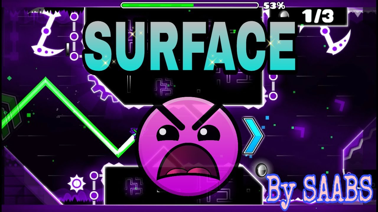 【Geometry Dash】"Surface" By SAABS 3coins - YouTube