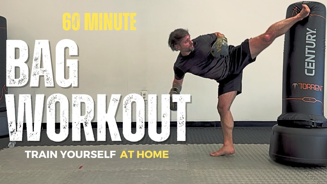 60 Minute Heavy Bag Workout - A Full Body Fat Burning Kickboxing ...