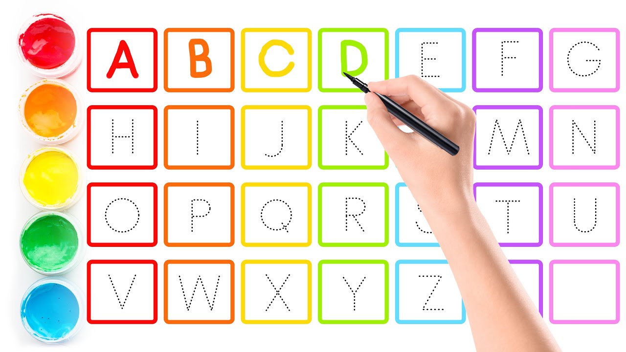 Alphabet Learning Video | abcd Painting, Drawing for Kids | abc Writing ...