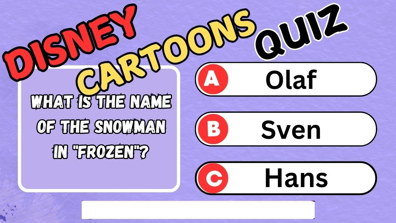 DISNEY CARTOONS QUIZ| Challenge/Trivia | Disney Cartoons Questions for ...