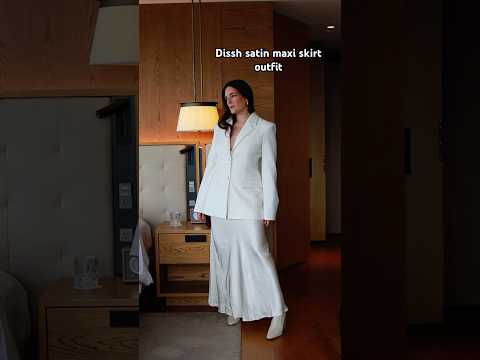 @dissh satin maxi skirt outfit for winter #dissh #ootd #manningcartell #elegantstyle #satinskirt