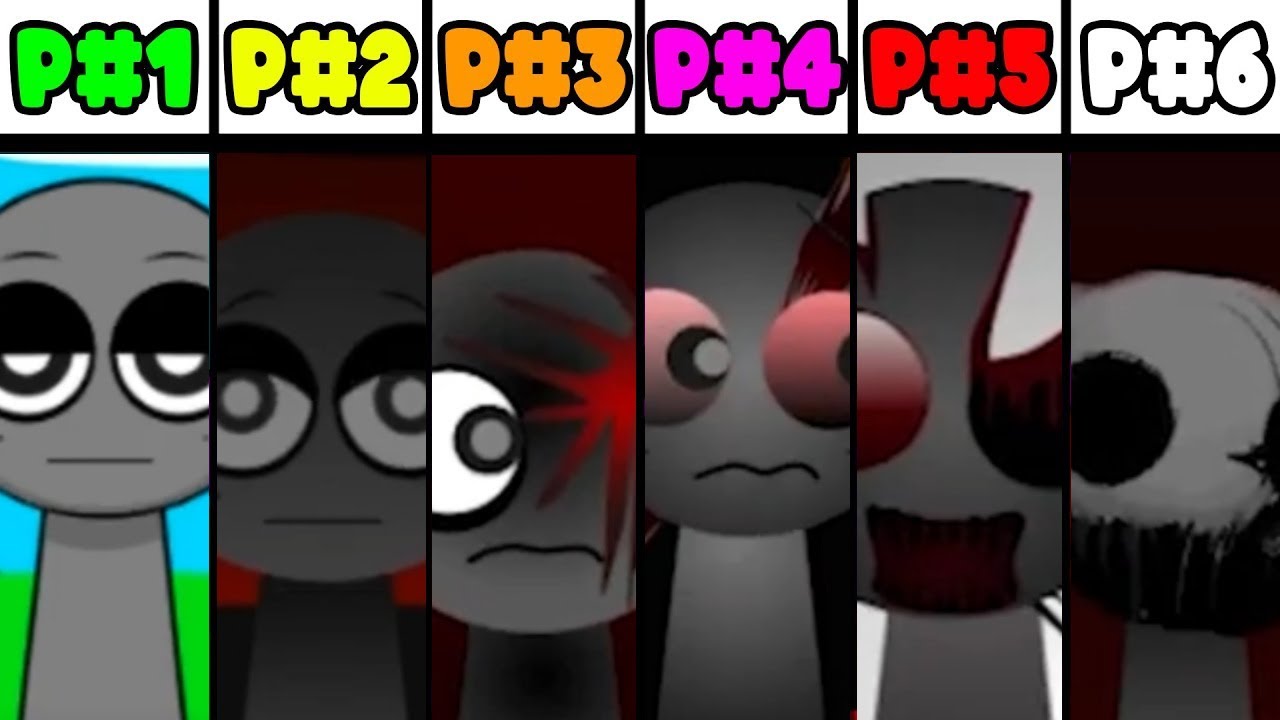 All phases of gray sprunki 1-14 true phases - YouTube
