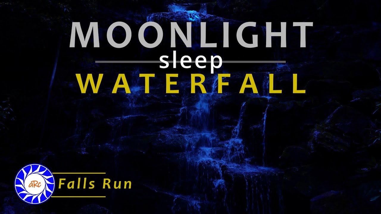 Relaxing Moonlit Waterfall for Sleep or Repose. 8hrs White Noise - YouTube
