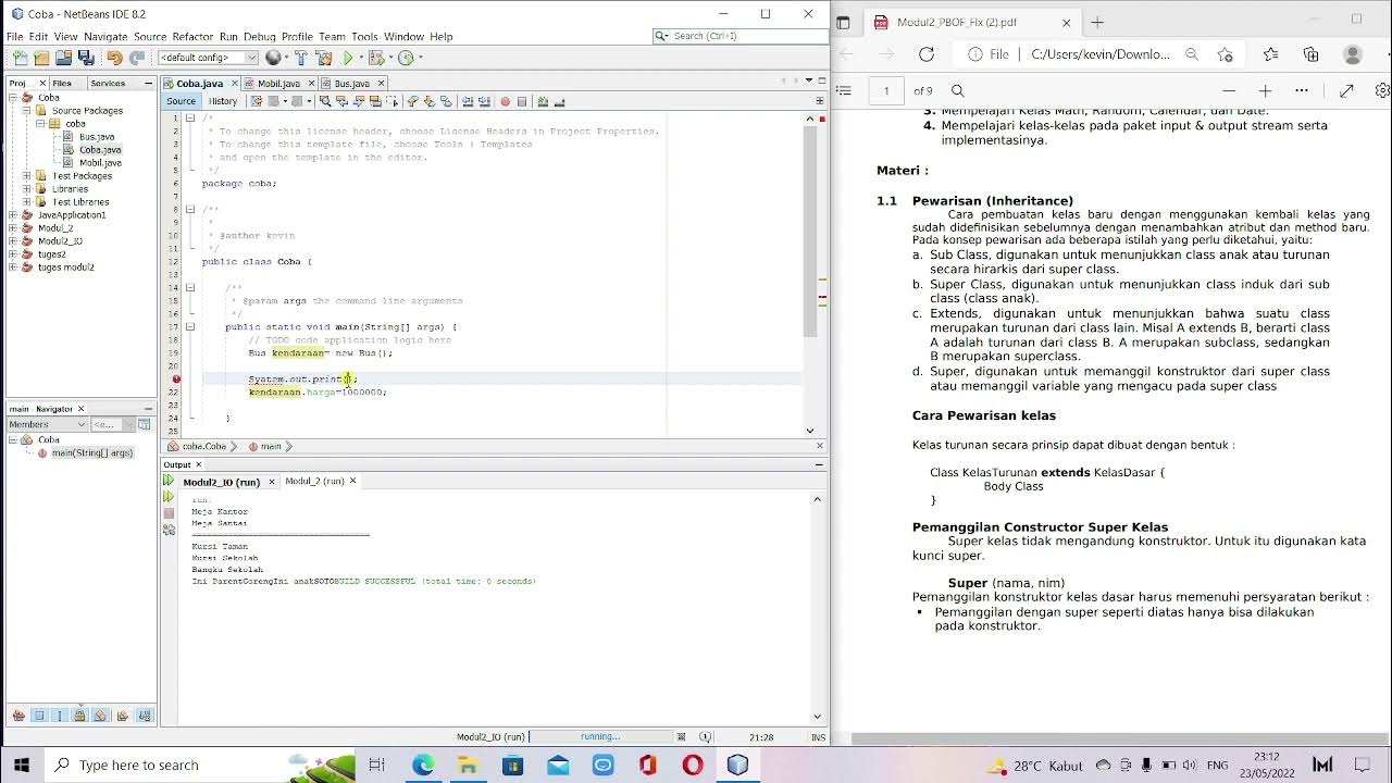 Praktikum Pemrograman Berorientasi Objek 2022 - Modul 2 - YouTube