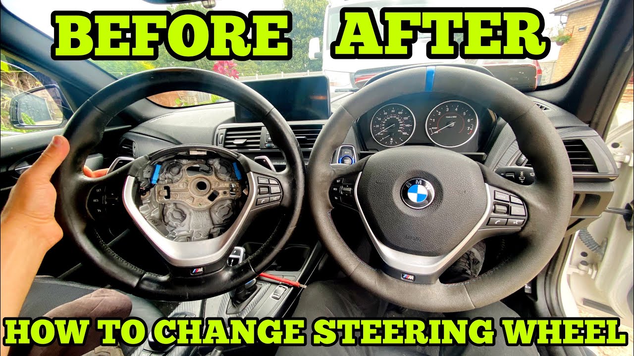 How To Change BMW STEERING WHEEL DIY 1 2 3 4 Series F20 F21 F22 F23 F30 ...