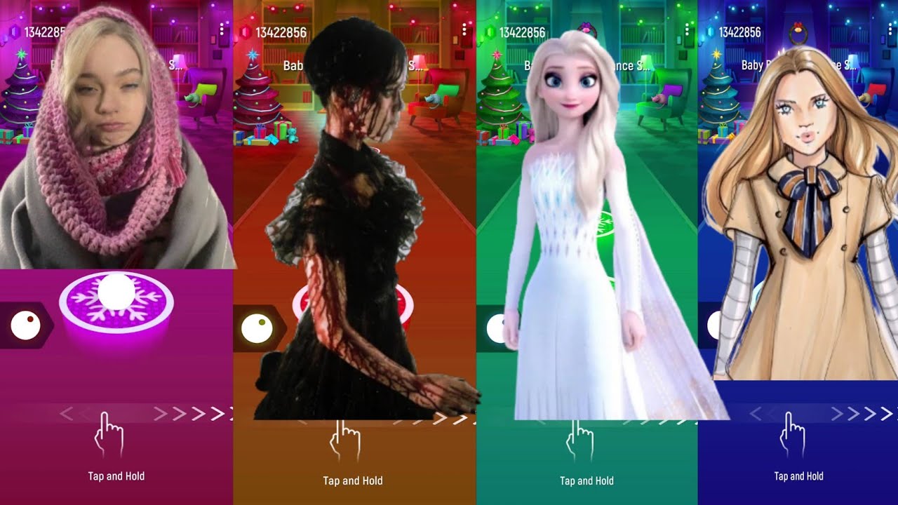Wednesday Addams vs Megan M3gan vs emma Myers vs frozen Elsa ios ...