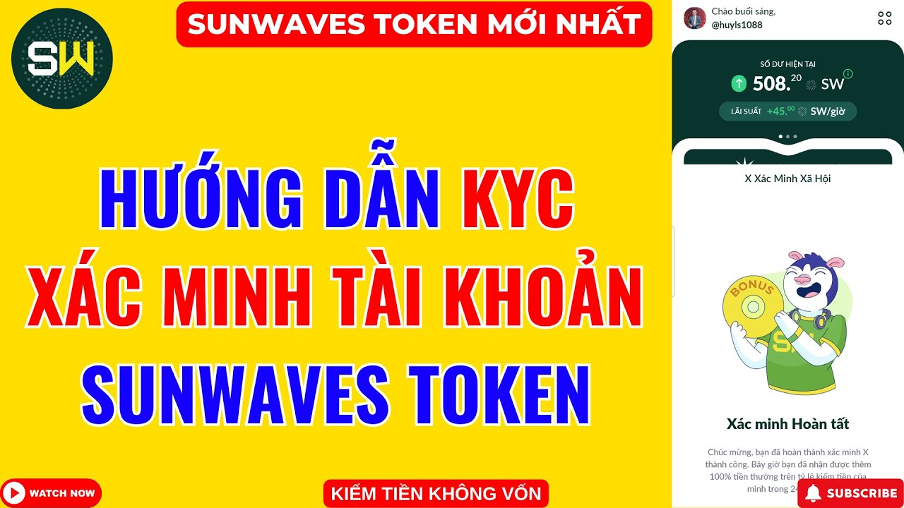 SunWaves - Hướng Dẫn KYC Xác Minh Tài Khoản SunWaves Token Qua X (Chi Tiết) - YouTube