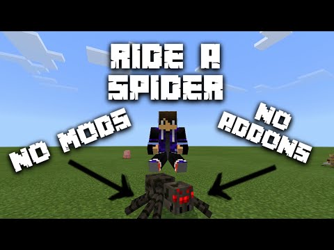 How to ride a Spider in Minecraft PE - YouTube