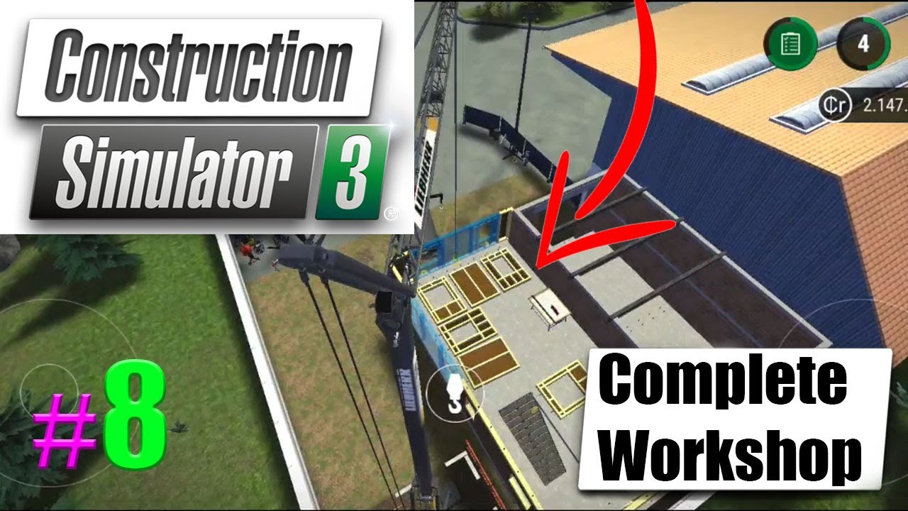 Fitting the Workshop staircase with Crane Construction Simulator 3 ...