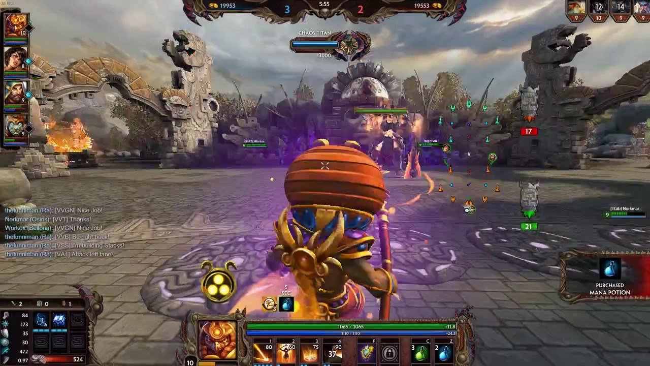 Smite- Beamy Chibi ra gameplay - YouTube