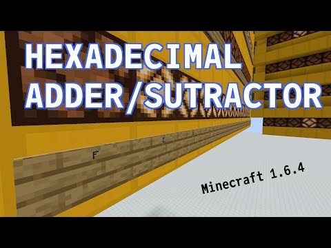 Redstone Hexadecimal Adder/Subtractor in Minecraft 1.6.4 - YouTube