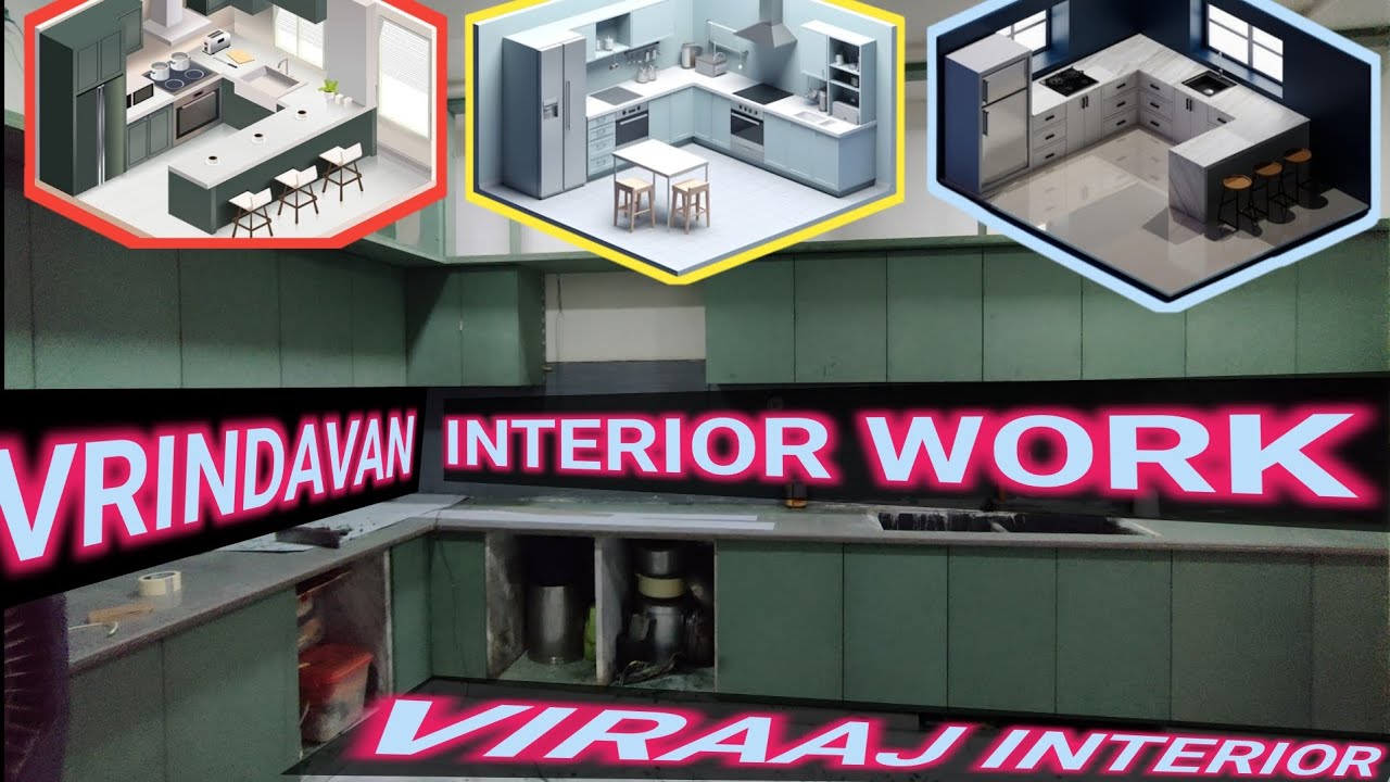 modular kitchen & almirah design | interior work rukmini vihar ...