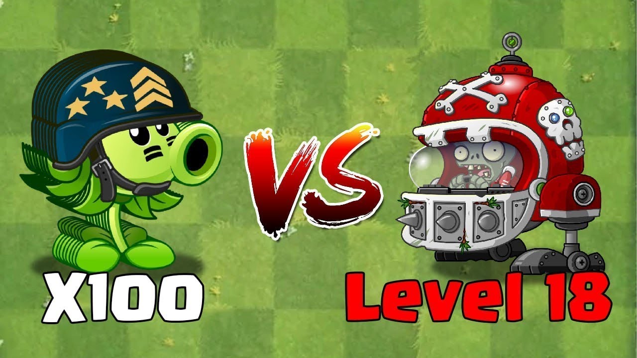 PVZ 2 Challenge - 100 Plants Max Level Vs Mecha-Fotball Zombie 18 ! Who ...