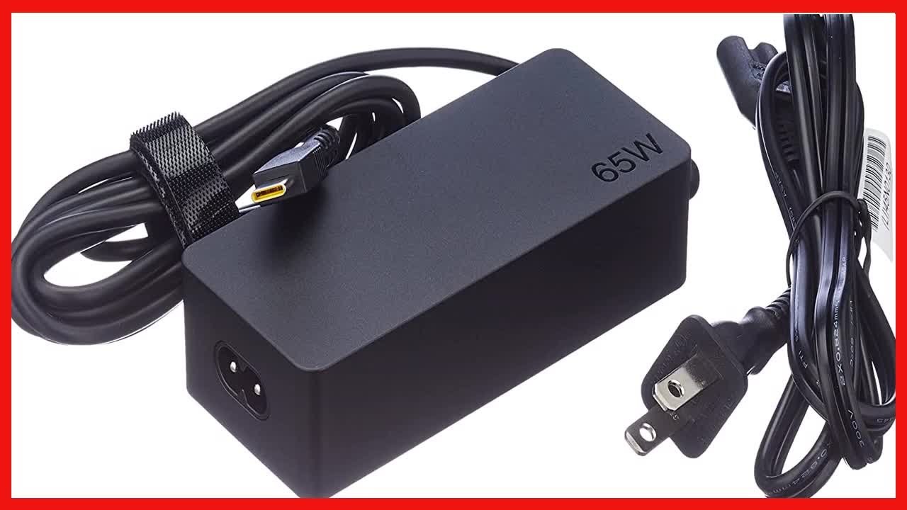 Lenovo 65w USB Type C Ac Adapter 4X20M26268 With 2 Prong Power Cord ...