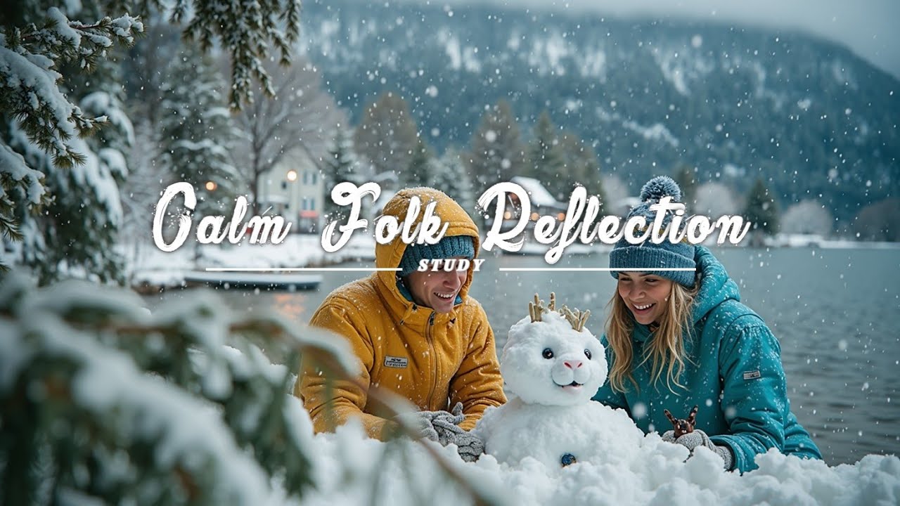 Winter Indie Folk Music ~ Peaceful Acoustic Vibes & Cozy Snowman Scene ...