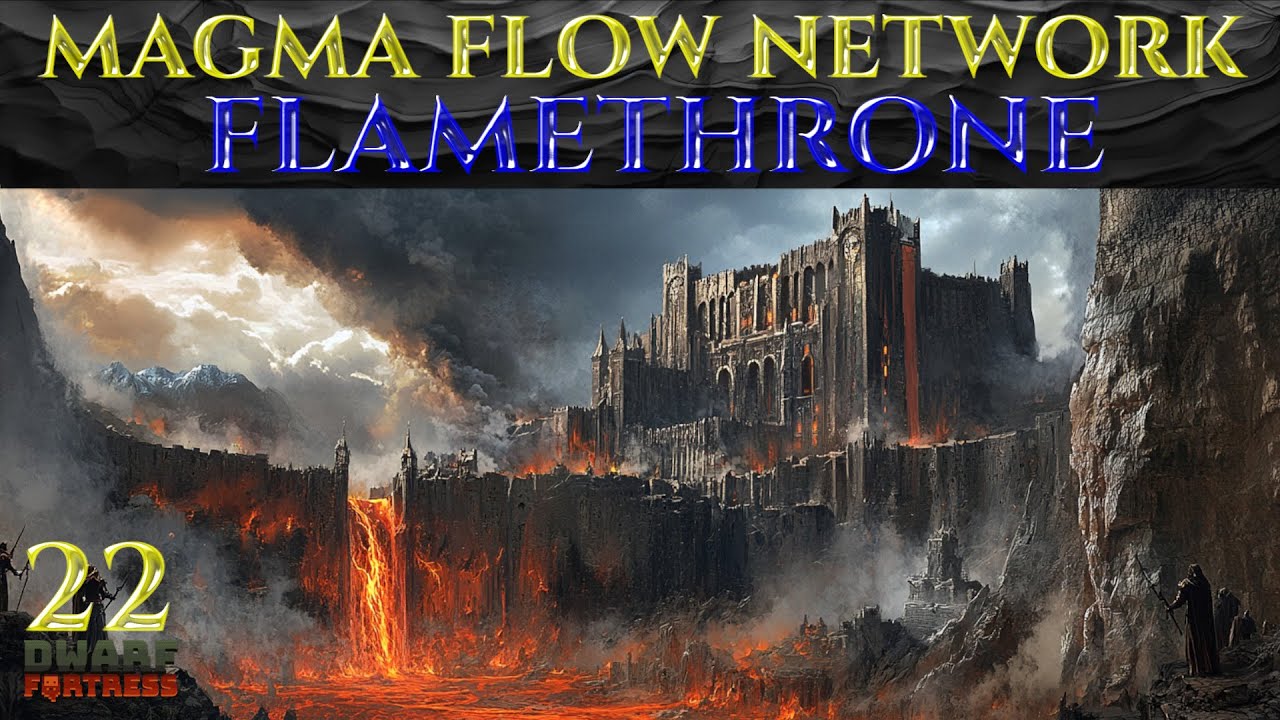 MAGMA FLOW NETWORK - Lets Play DWARF FORTRESS Gameplay Ep 22 - YouTube