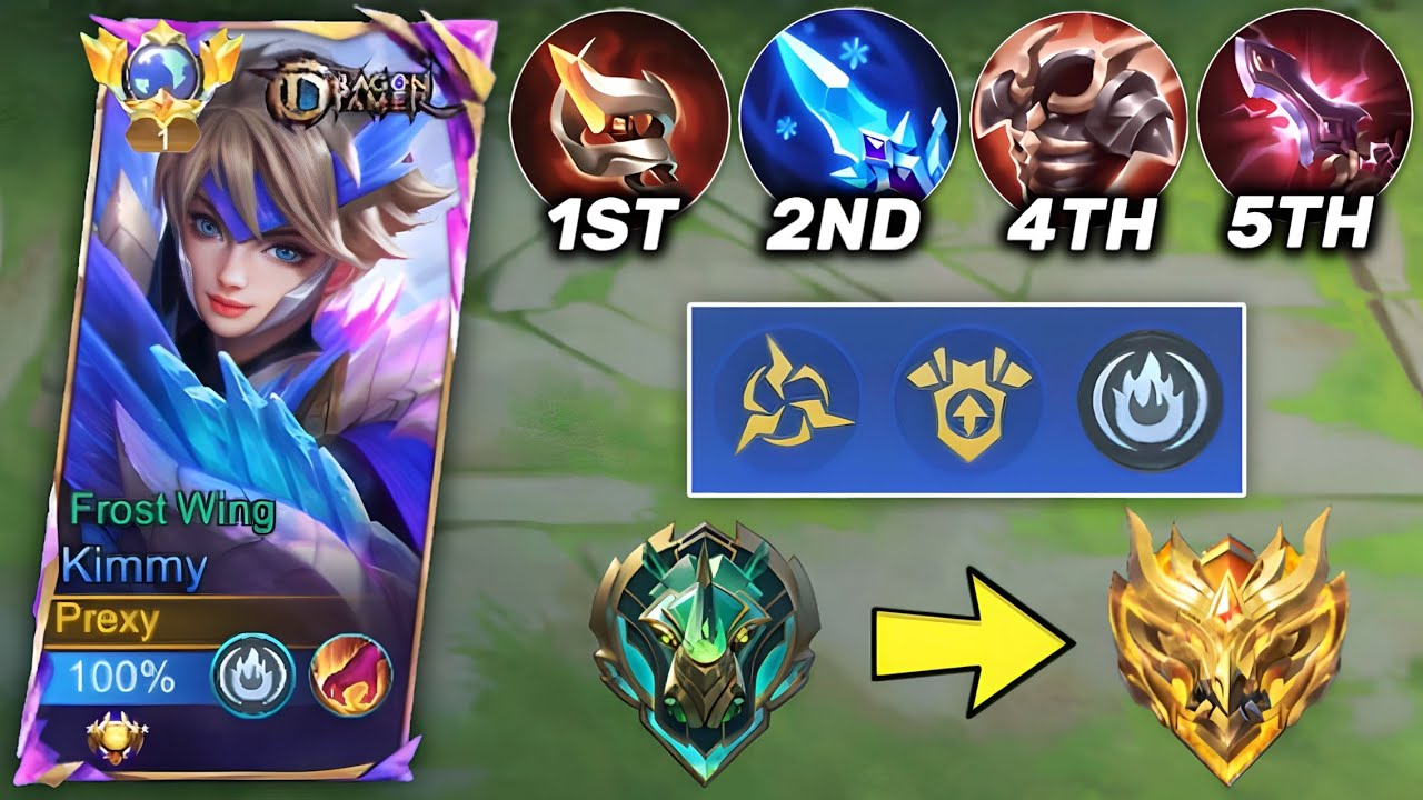 TOP 1 GLOBAL KIMMY NEW META EMBLEM SET AND BUILD 2024 | KIMMY BEST ...