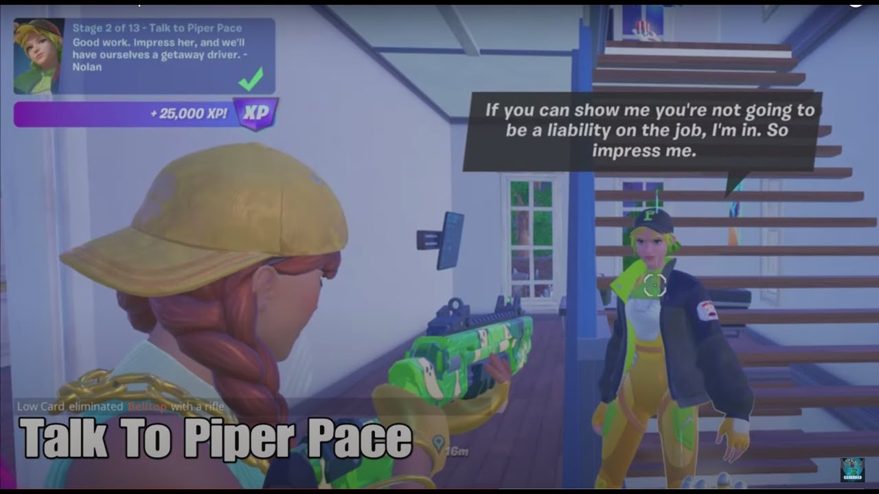 Talk to Piper Pace - Fortnite Piper Pace Quest - Chapter 4 Season 4 ...