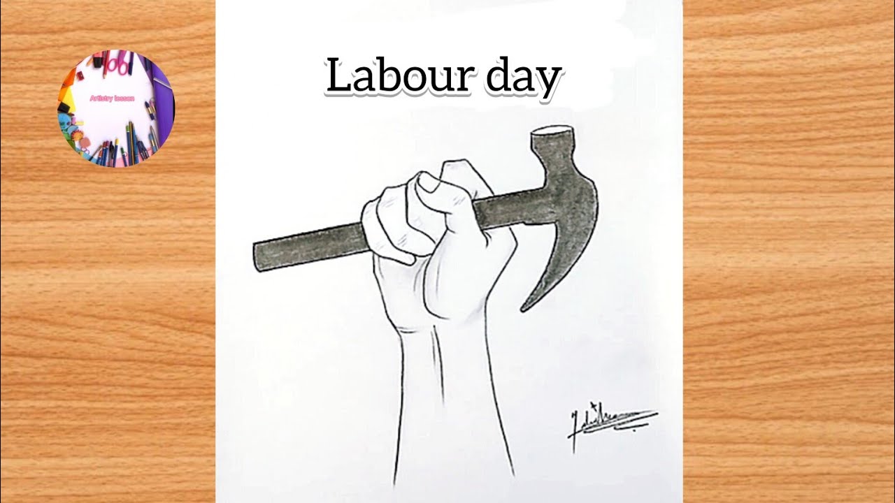 Labour Day Drawing/Happy Labour Day Drawing/How To Draw Labour Day ...
