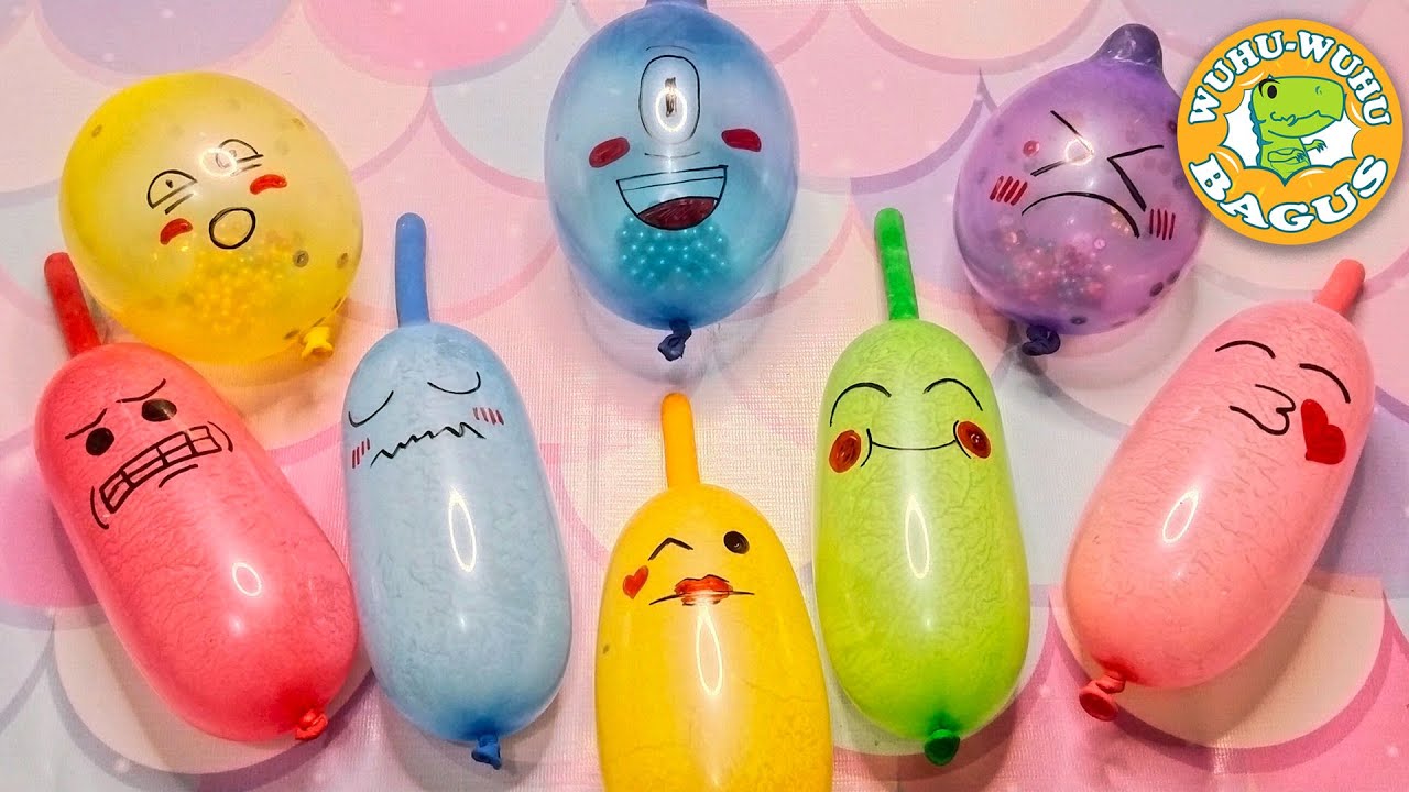 Satisfying ASMR making Slime Smile - 🌈Rainbow Smile with FUNNY BALLOONS ...