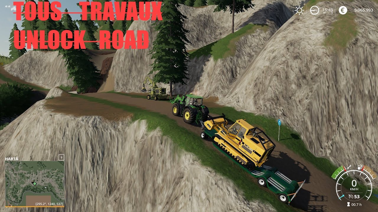 FS19 map TP TOUS TRAVAUX I UNLOCKED A FOREST ROAD - YouTube