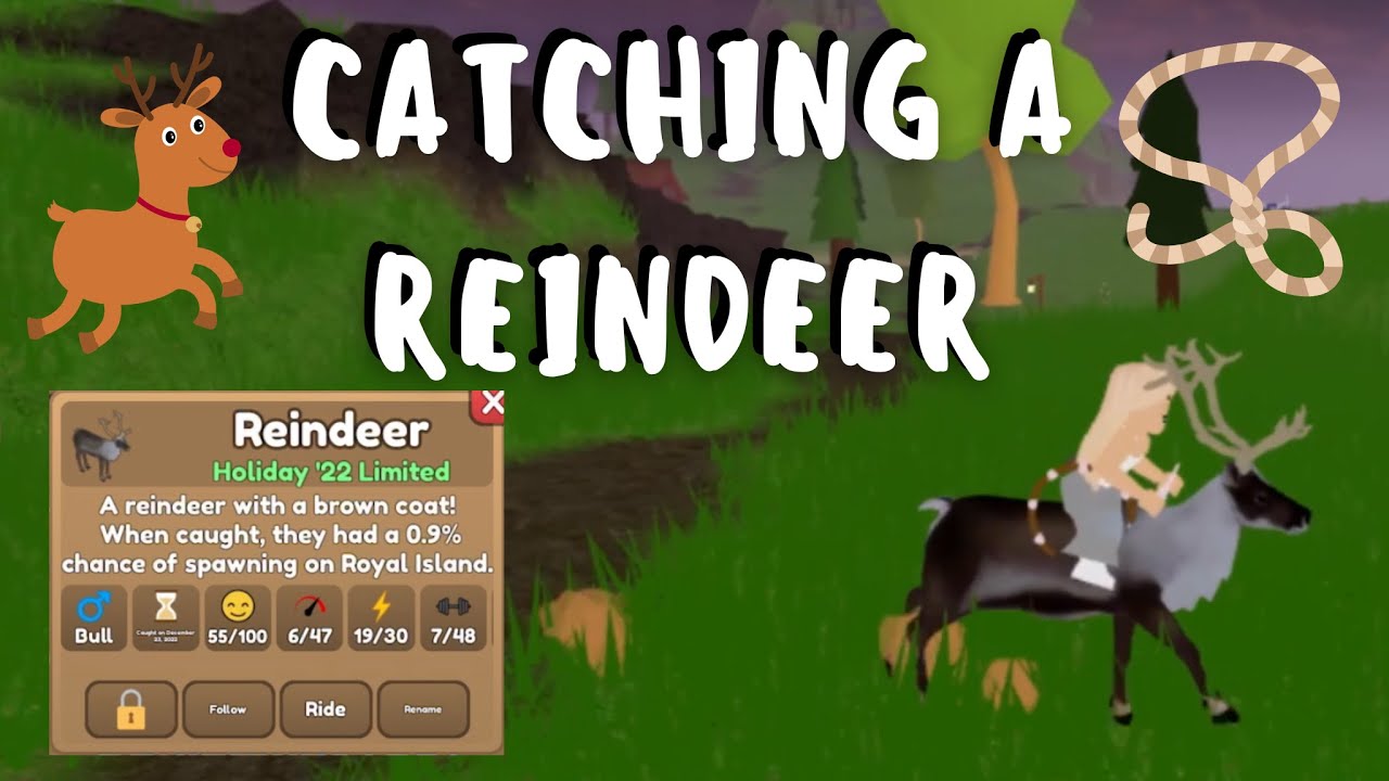 *CATCHING A REINDEER* IN THE NEW HOLIDAY UPDATE | Wild Horse Islands ...