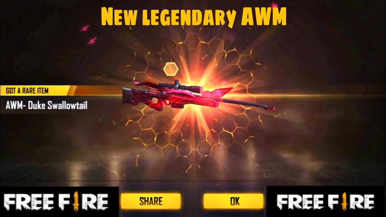 New Legendary AWM Skin In Free Fire🔥First Ever Legendary Skin🔥Op One🔥 ...