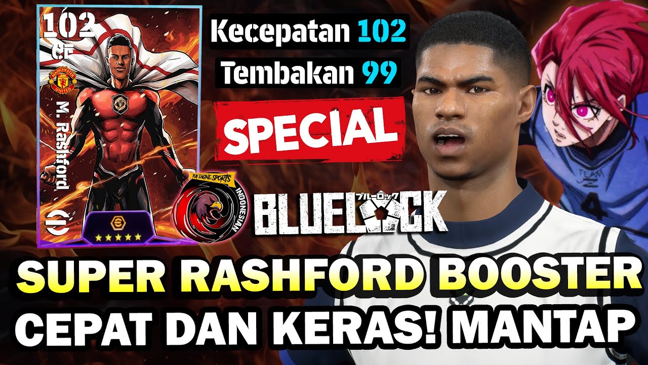 WOW SUPER RASHFORD BOOSTER 102 KECEPATAN, 99 TEMBAKAN BIKIN LAWAN TAK ...