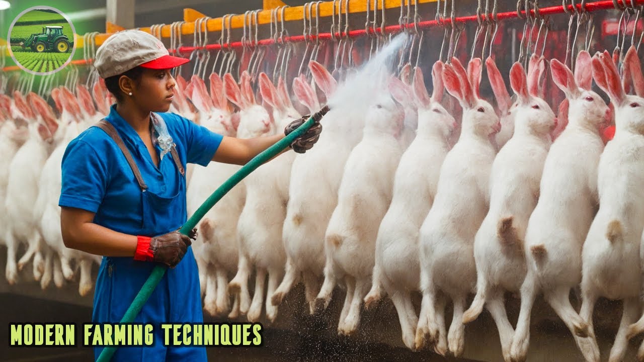 Rabbit Farm | Raising millions of rabbits using an advanced cage system ...