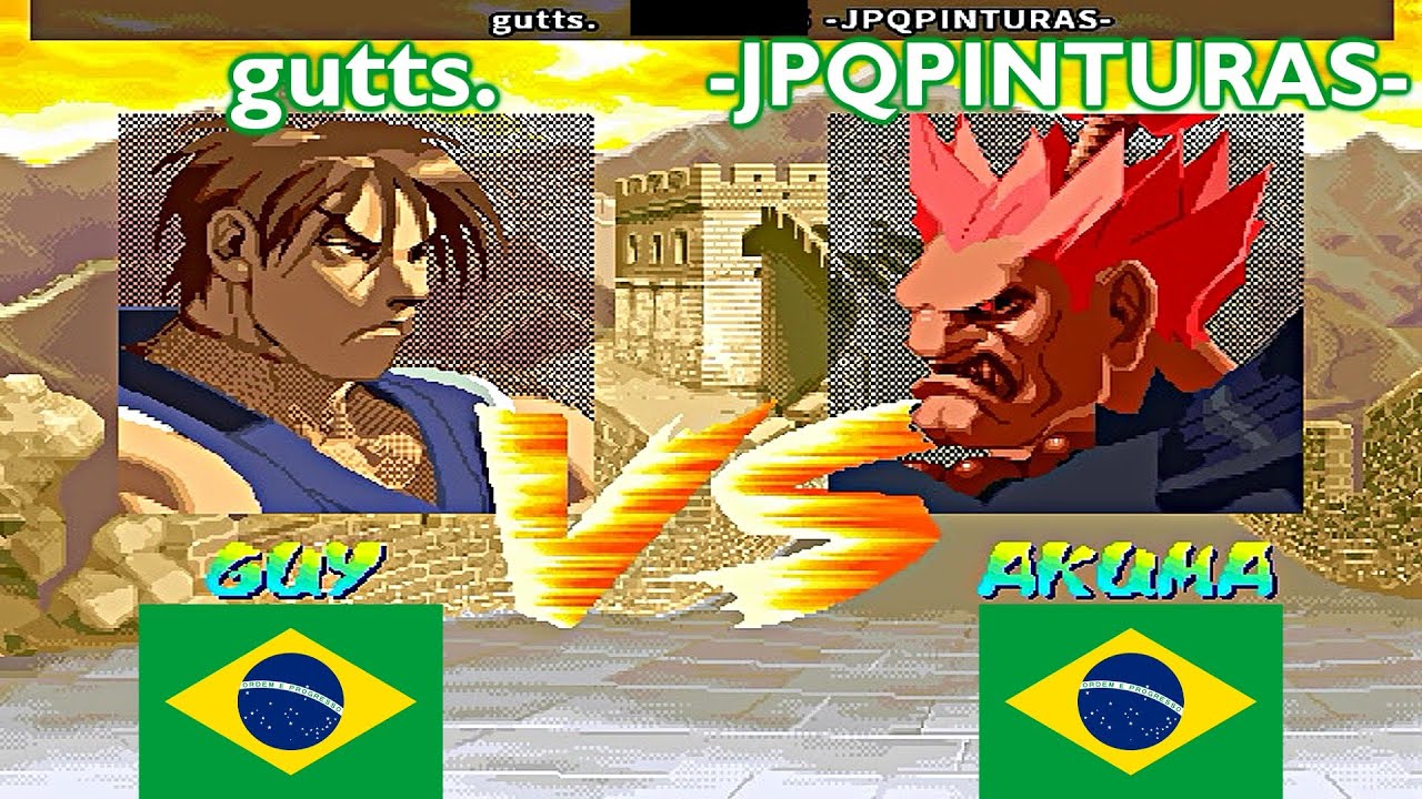 Street Fighter Alpha - gutts. vs -JPQPINTURAS- - YouTube