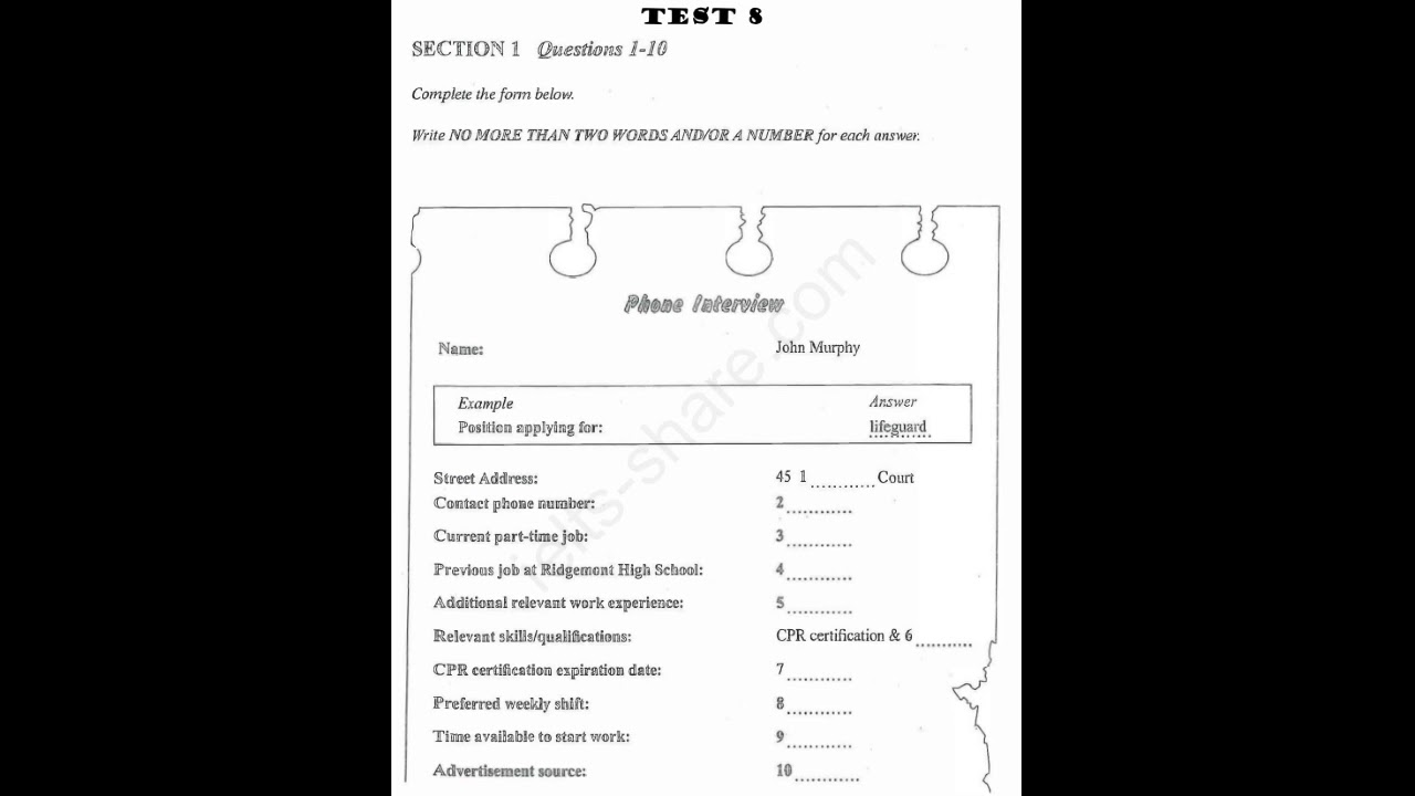 IELTS Listening Actual Test 8 Recent Exam Paper YouTube ielts-listening-actual-test-8-recent-exam-paper-youtube