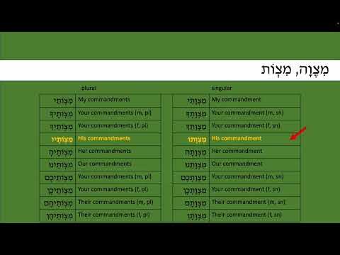 Prayerbook Hebrew 17 - Possessive Endings for Nouns - YouTube