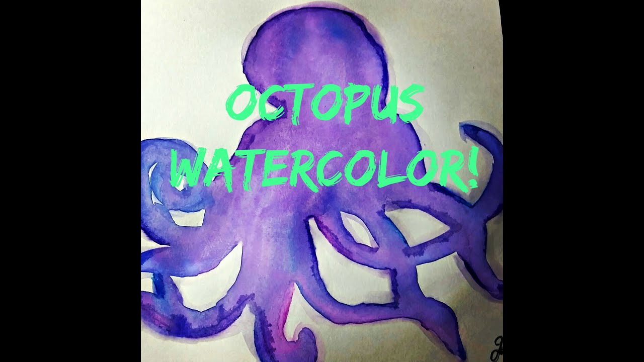 Easy Octopus Watercolor Tutorial ! - YouTube