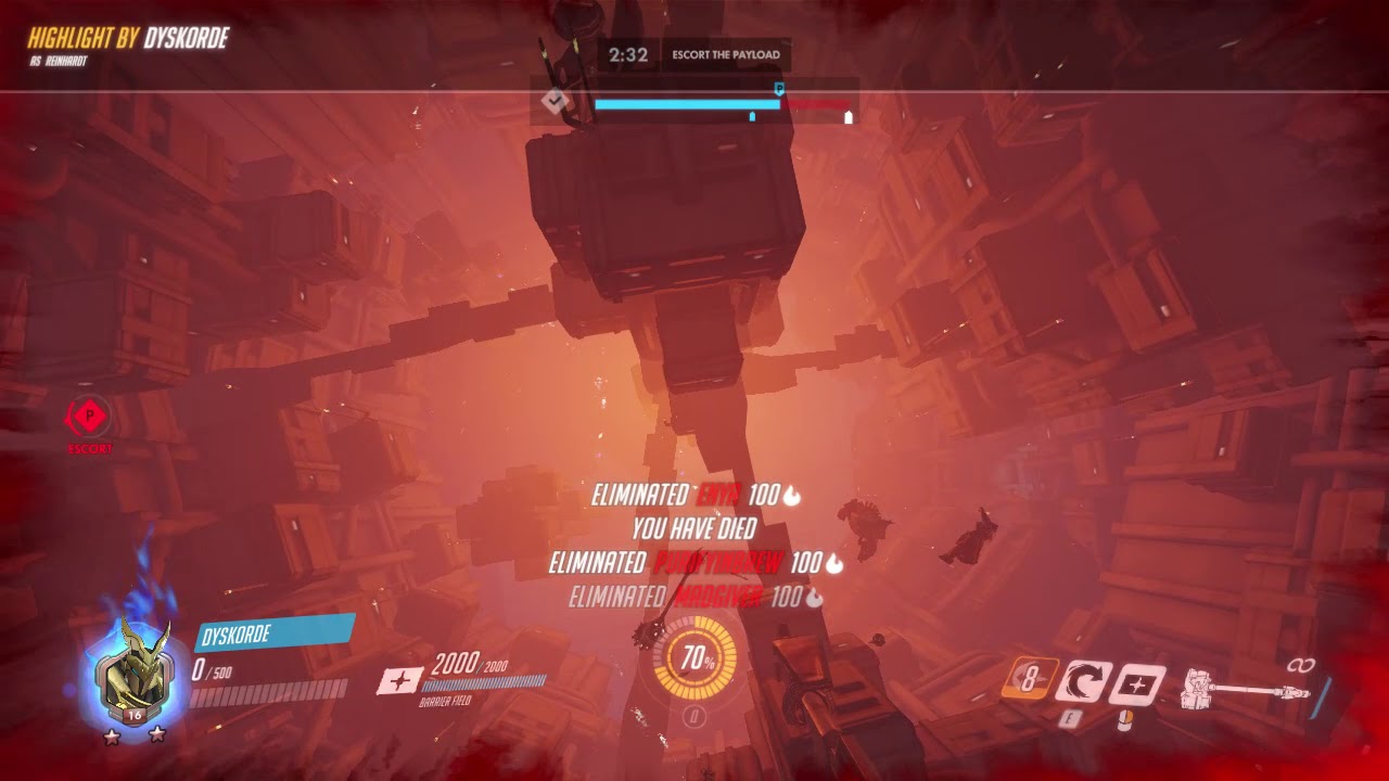 Near perfect Earthshatter/Charge combo with Reinhardt in Overwatch ...