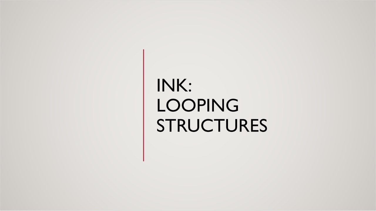 FID: Ink: Looping Structures - YouTube