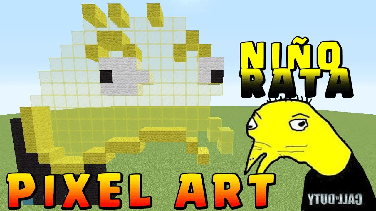 Minecraft Pixel Art: Niño Rata Negas ~Pixel Arts en Minecraft~ - YouTube