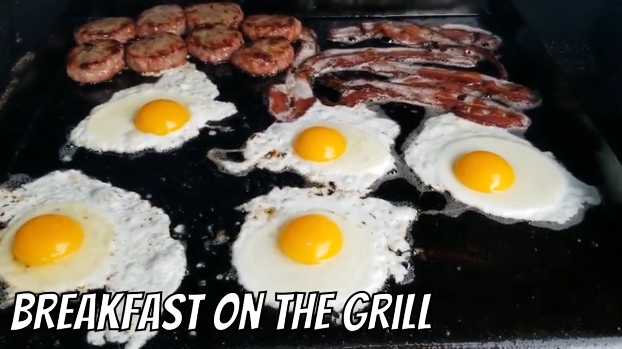 Breakfast - Eggs Bacon Sausage Green Mountain Grill - Griddle Hack ...