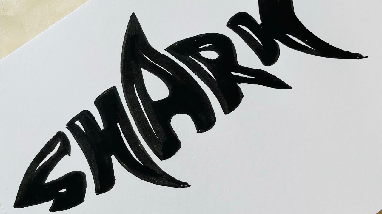 Shark lettering drawing #lettering #art #artist #artwork #sharkdrawing ...