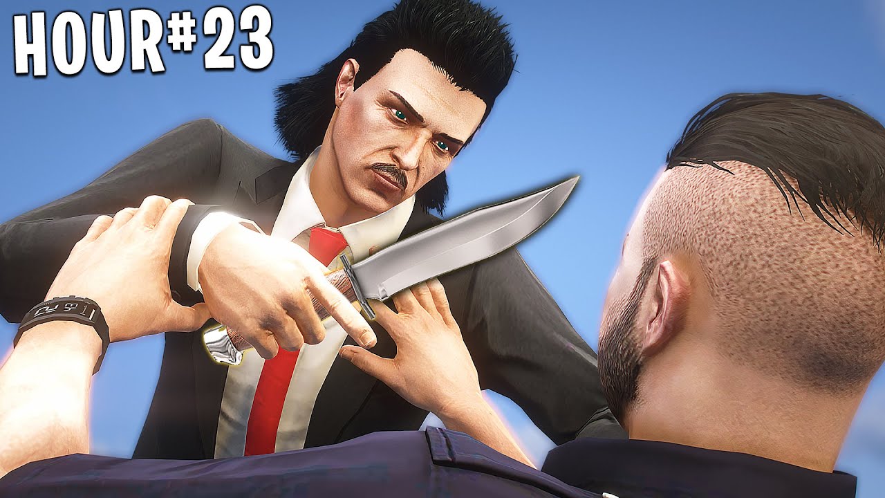 24 Hours as Hitman, But Knife Only.. GTA RP - YouTube