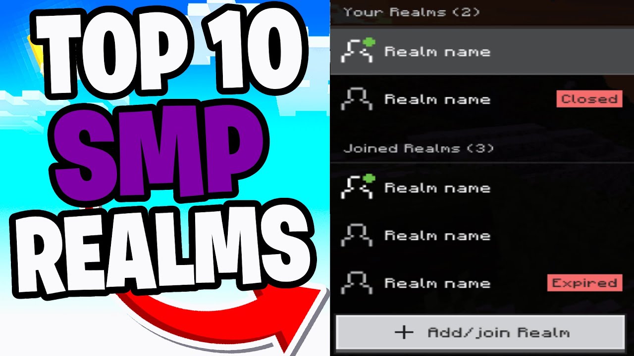 Top 10 Realms SMP For Minecraft Bedrock 1.21! - REALM CODES - YouTube