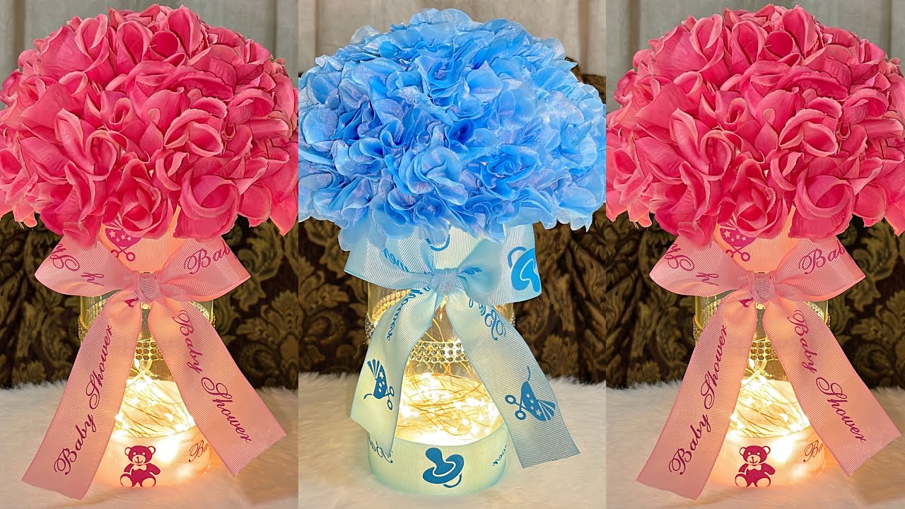 Centro de Mesa para Baby Shower de Niña y Niño 🥰 - YouTube