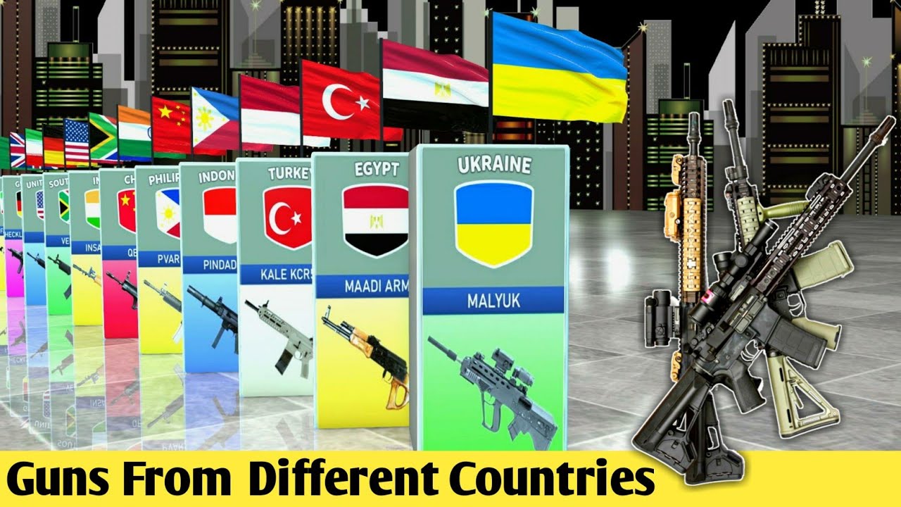 Guns From Different Countries | Weapons From Different Countries - YouTube