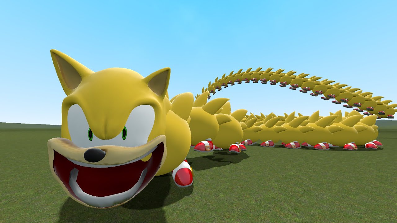 WHAT IF SUPER SONIC BECAME ROBLOX HUNGRY SUPER SONIC WORM In Garry's ...