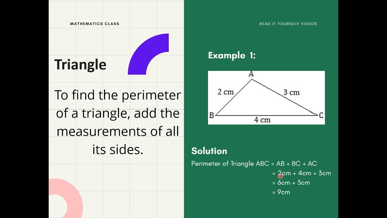 Perimeter of Triangle | Measuring Perimeter | PEP Mathematics ...