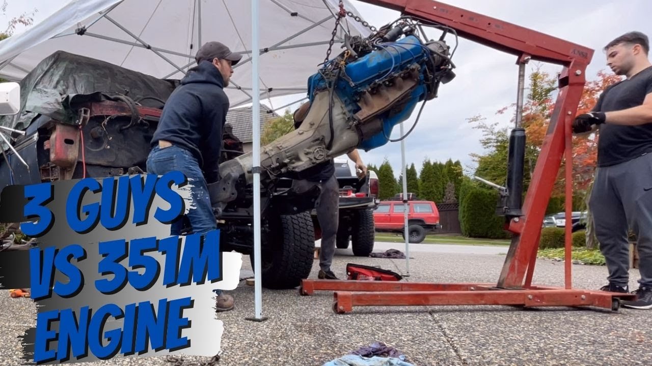 Removing The Engine (351M) From A 1978 DENTSIDE FORD F150! 1979 Ford ...